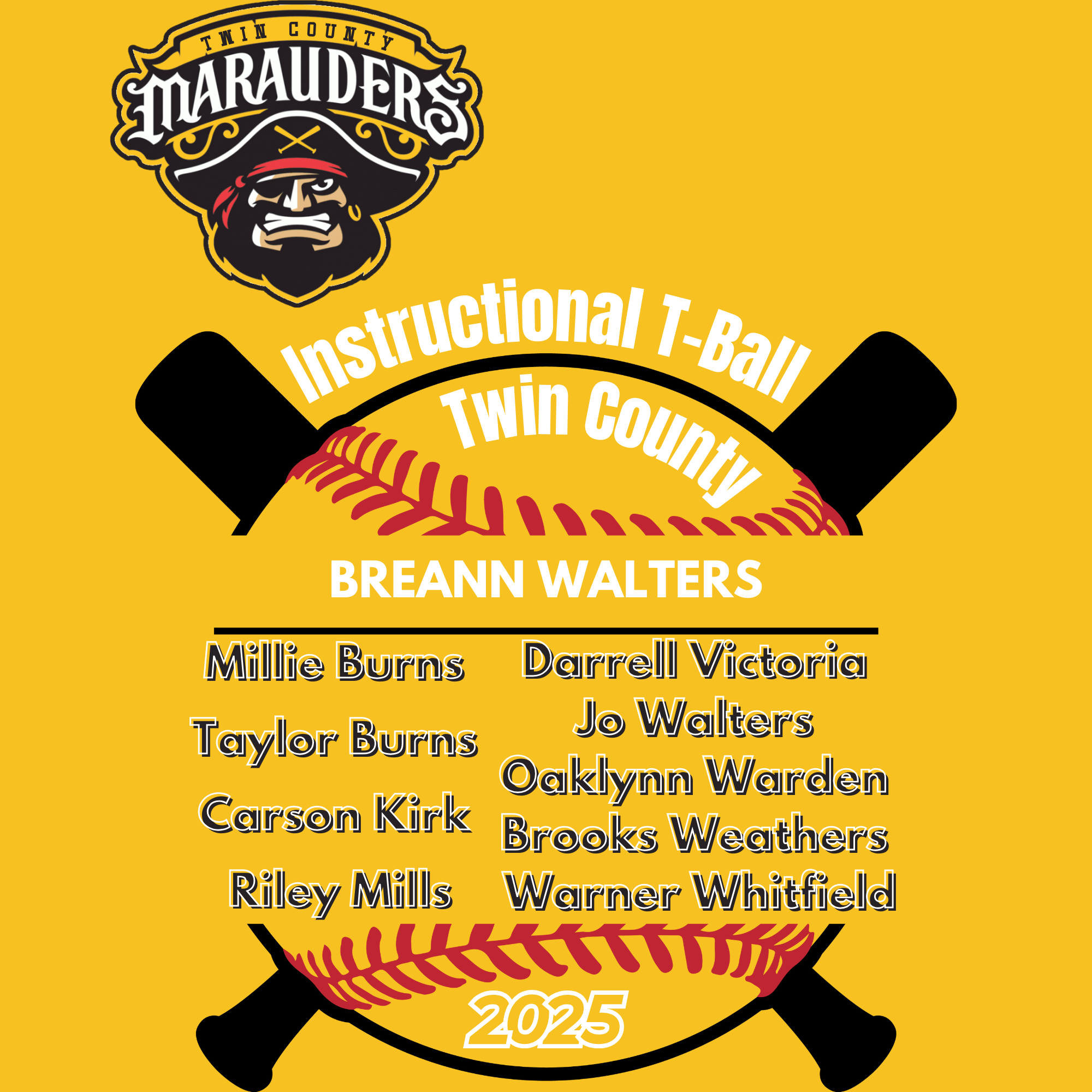 Marauders Instructional T-Ball Twin County 2025 Baseball – wecancrew